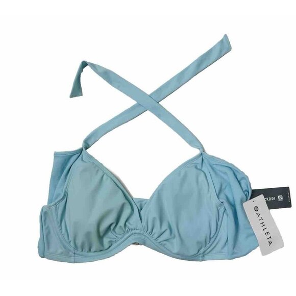 Athleta | Swim | New Athleta Womens 4bc Wrap Bikini Top Blue Upf 50 ...
